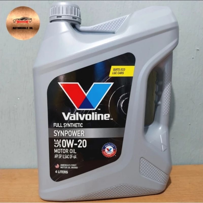 Jual Oli valvoline 0w 20 4L-synpower full synthetic api sp ilsac gf-6a-original valvoline ...