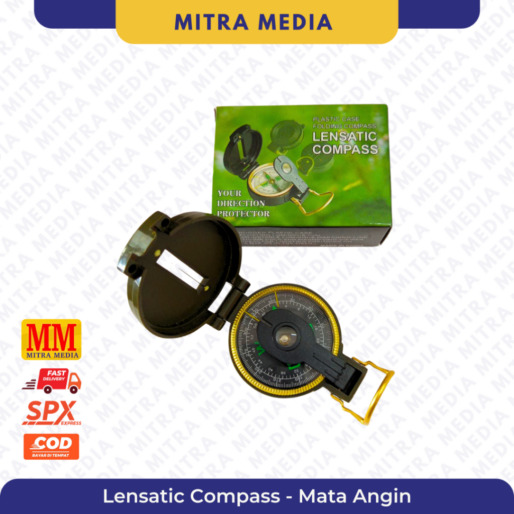 Jual Kompas lensatic plastik / kompas petunjuk arah mata angin / kompas ...