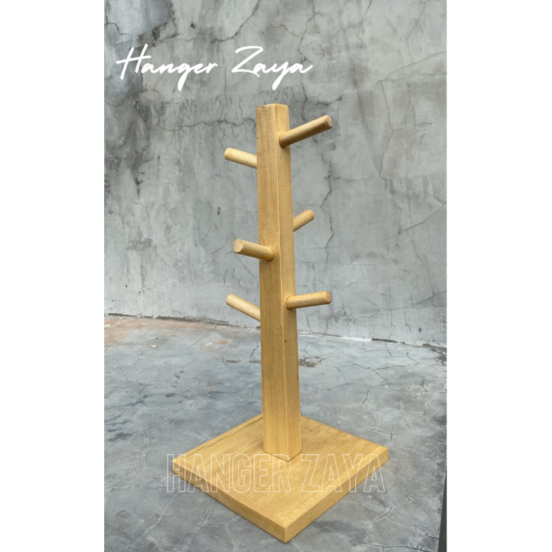 Jual RAK CANGKIR KAYU / RAK KAYU GANTUNGAN KUNCI | Shopee Indonesia