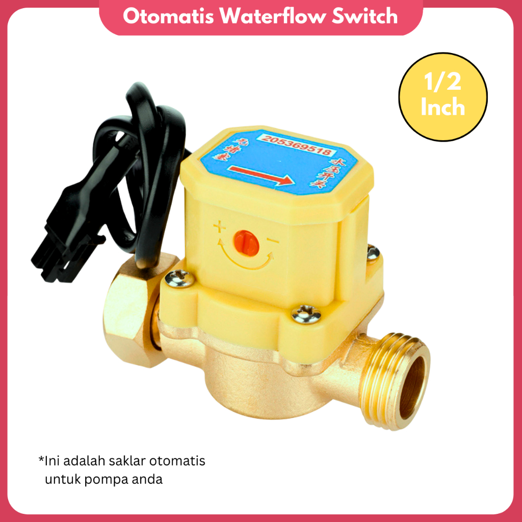 Jual Saklar Otomatis Waterflow Switch 1/2 Inch Otomatis Pompa Pendorong Booster Pump | Shopee ...