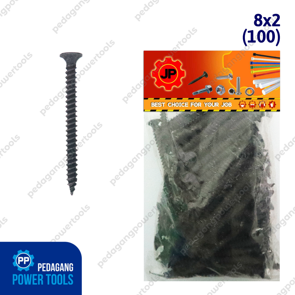 Jual SEKRUP GYPSUM 8 x 2 - SKRUP DRYWALL - BAUT GIPSUM HITAM ISI 100 PCS | Shopee Indonesia
