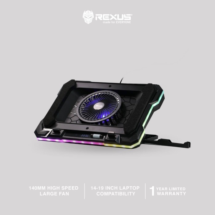 Jual Rexus B300 Cooling Pad Breeze Max RGB - Laptop Cooler 2200RPM ...