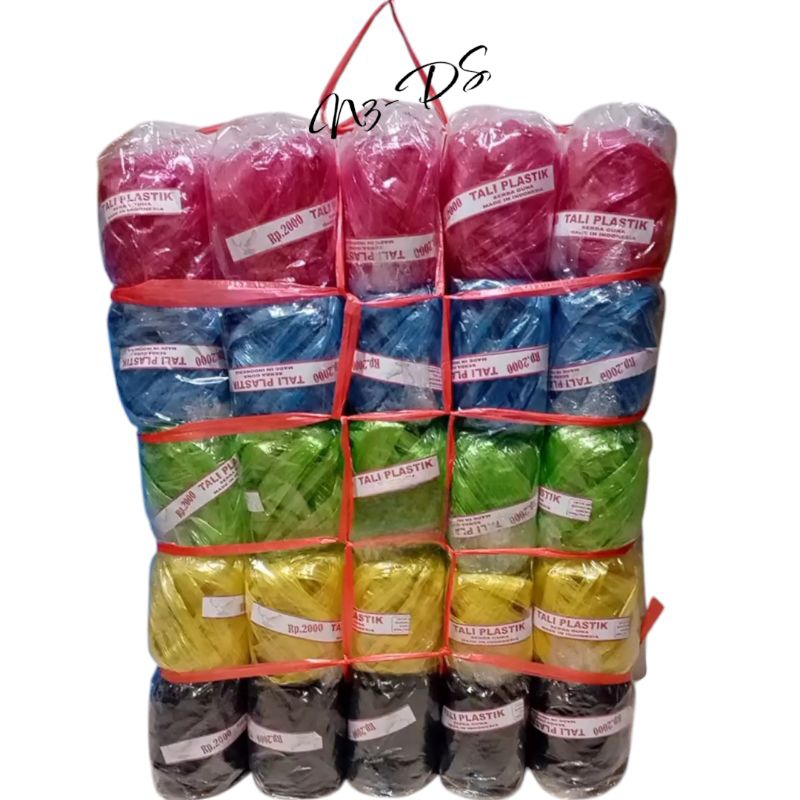 Jual TALI PLASTIK TALI RAFIA GULUNGAN KECIL 1 BAL ISI 50 PCS | Shopee ...