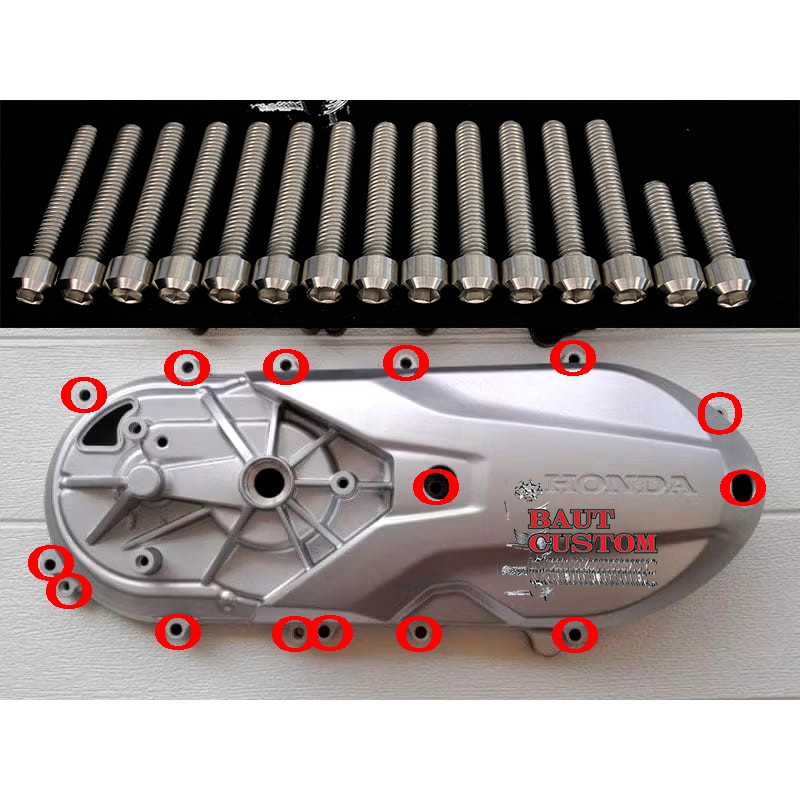 Jual Baut Tutup Blok CVT Model Titanium , Motor Genio , Beat Deluxe ...