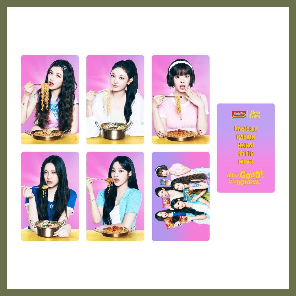 Jual PHOTOCARD PREMIUM NEWJEANS "INDOMIE" | NJZ DANIELLE HAERIN HANNI HYEIN MINJI | Shopee Indonesia