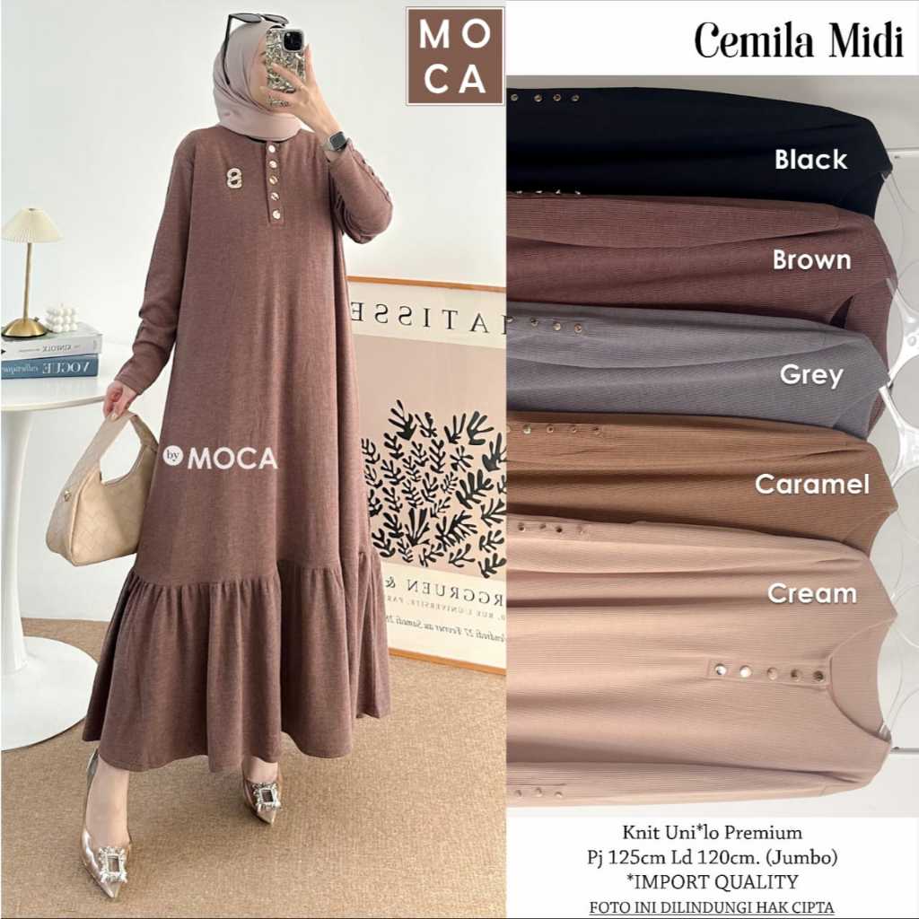 Jual Pakaian Wanita CEMILA MIDI Trend FASHION HQ From MoCa | Shopee ...