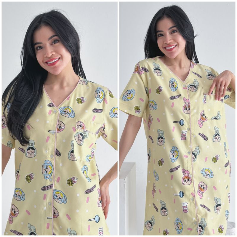 Jual PIYAMA Bajutidur/ Daster bahan Polymicro " YELLOW CRYBABY X ...