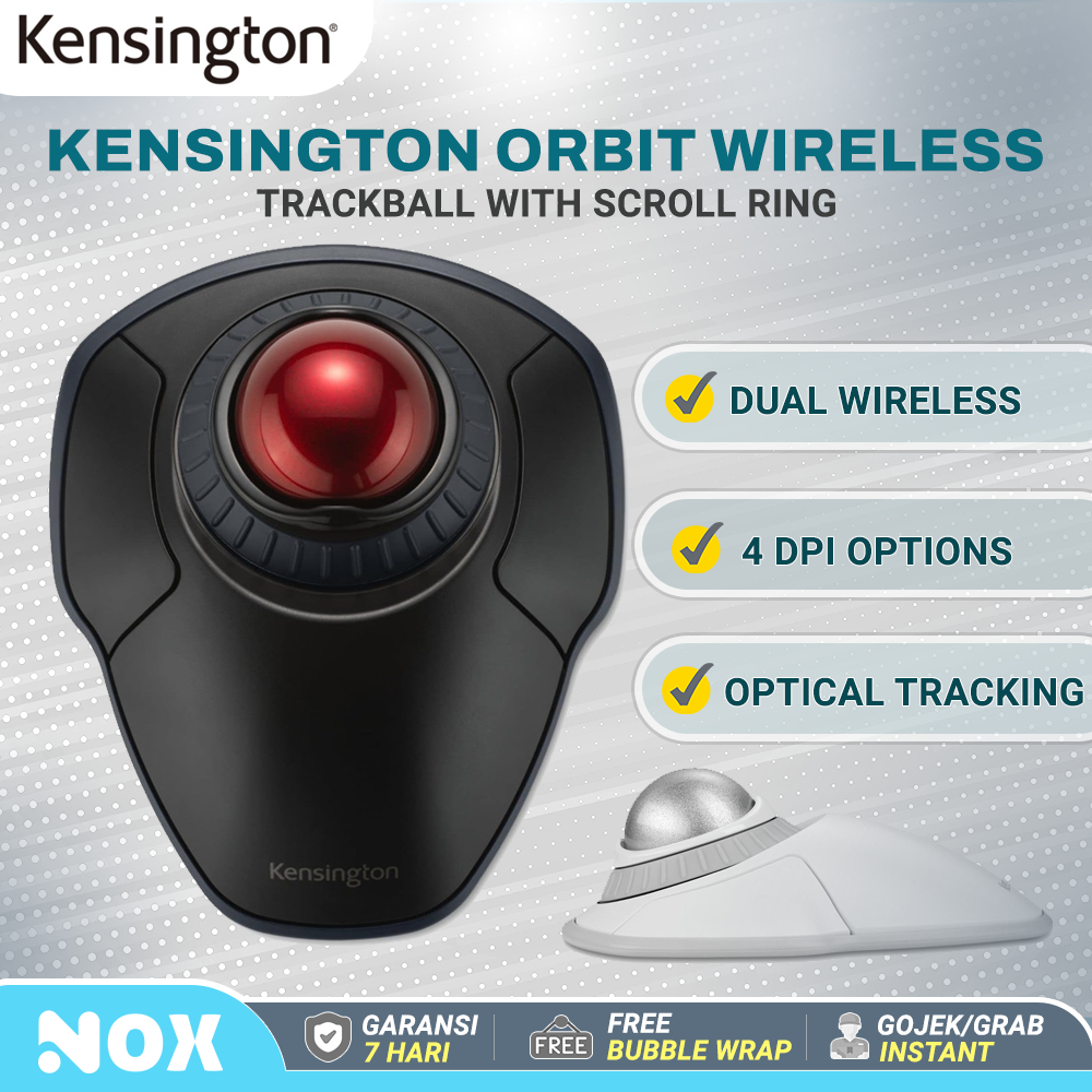 Jual Kensington Orbit trackball mouse wireless & wired dengan scroll ...