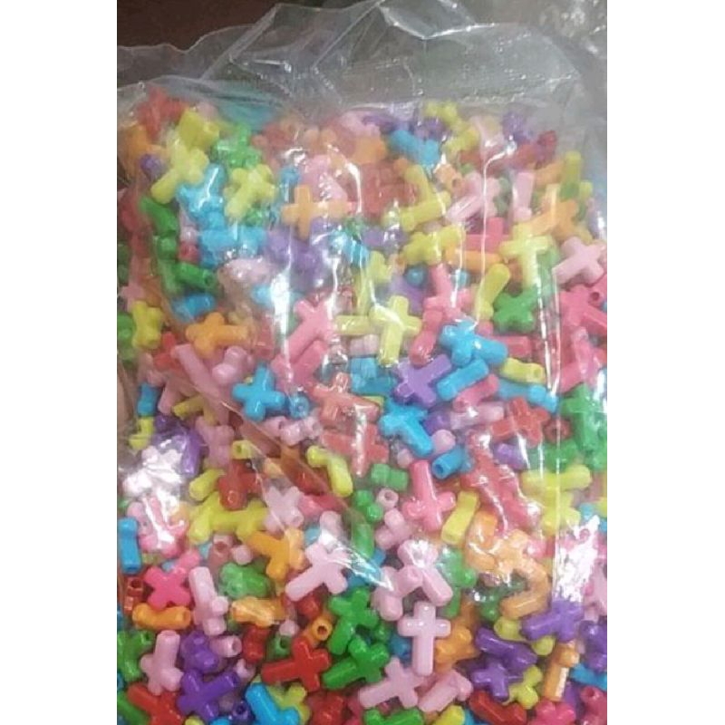 Jual (25pcs/Pack) MIX Manik Salib Akrilik Mini Warna Doff 25 Pcs/pack | Shopee Indonesia