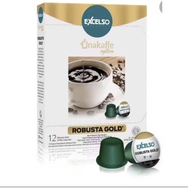 Jual Excelso Unakaffee Robusta Gold Coffee Capsule 12pcs | Shopee Indonesia
