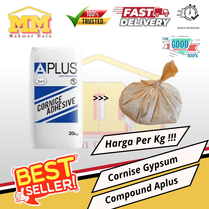 Jual Cornice Cornis Cornes Adhesive Aplus Gypsum Compound Eceran Harga ...
