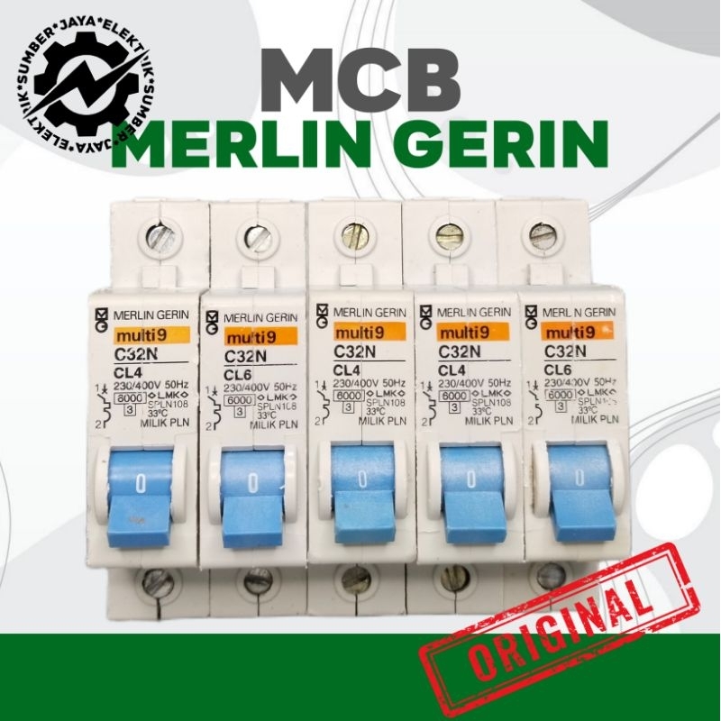Jual MCB MERLIN GERIN C32N 1 PHASE 2A, 4A, 6A, 10A, 16A, 20A, 25A, 35A SECOND ORIGINAL | Shopee ...