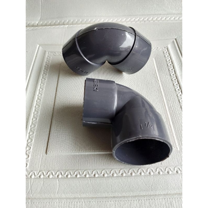Jual Sambungan Pipa PVC KNEE 1 1/2" Knee/Elbow/L Sambungan Shock 90 Derajat | Shopee Indonesia