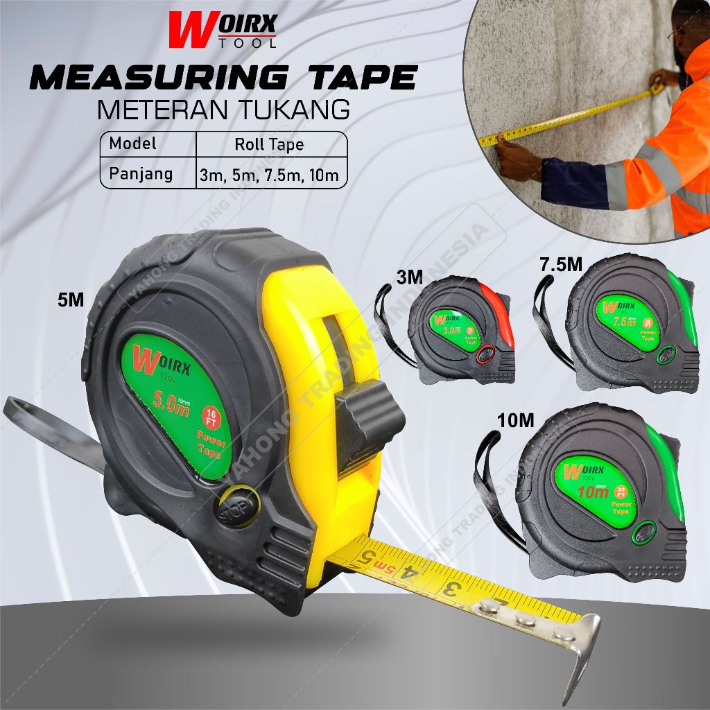 Jual Meteran Tukang 3m 5m 7.5m Meter Meteran Bangunan Measuring Tape ...