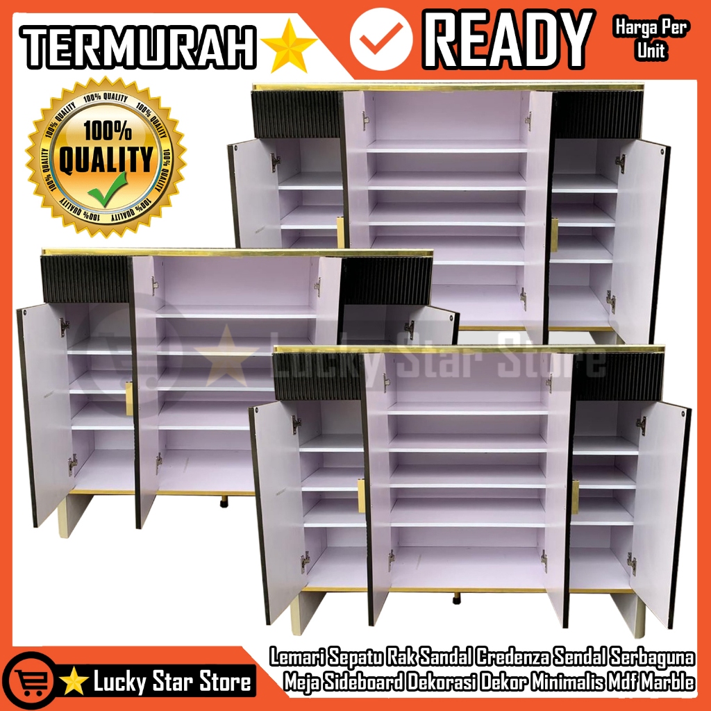 Jual [Kargo] Lemari Sepatu Rak Sandal Credenza Sendal Serbaguna Meja ...