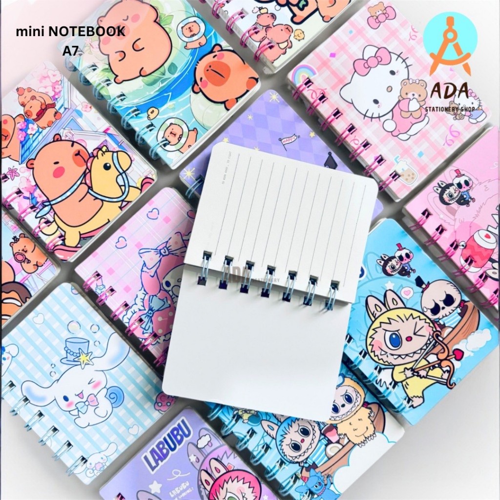 Jual 1 pc MINI NOTEBOOK GAMBAR SANRiio,LABUBU,CAPYBARA/ A7-MD-029-33 ...