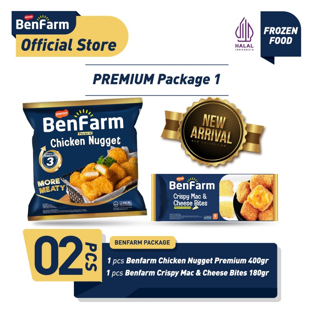 Jual Benfarm Chicken Nugget Premium & Mac and Cheese Package | Shopee ...