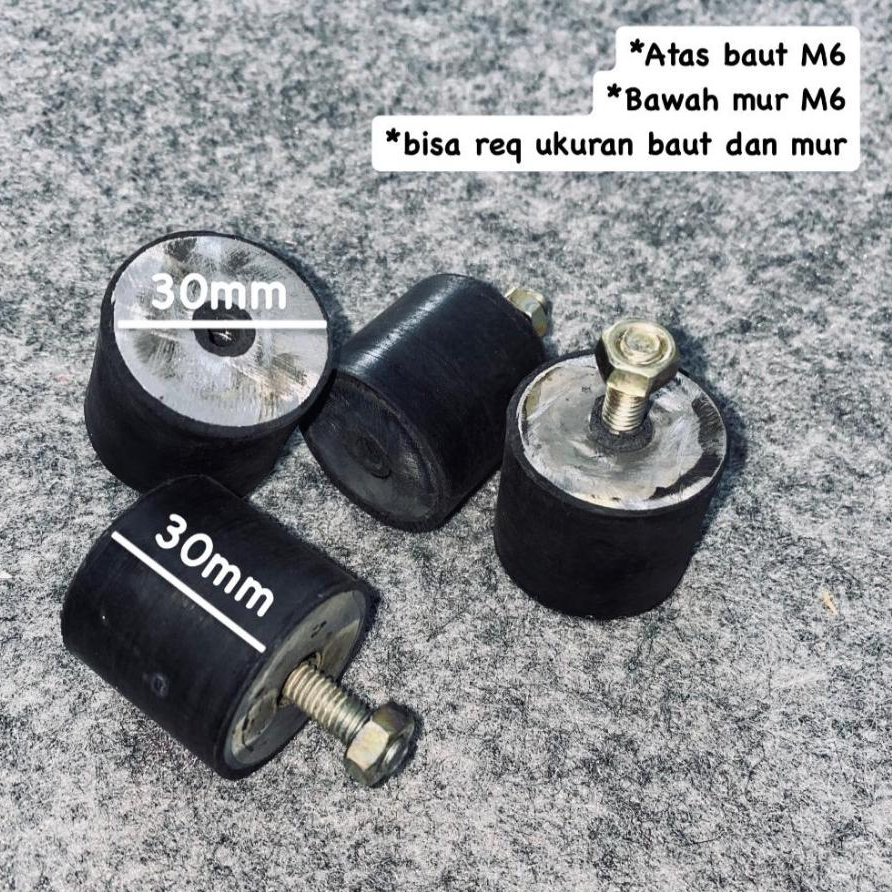 Jual Karet Mounting 30x30 baut 1 baut 2 dan hanya mur | Shopee Indonesia