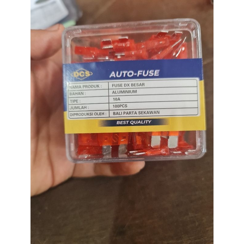Jual FUSE DX BESAR 10 AMPERE SEKRING BESAR ISI 100 | Shopee Indonesia