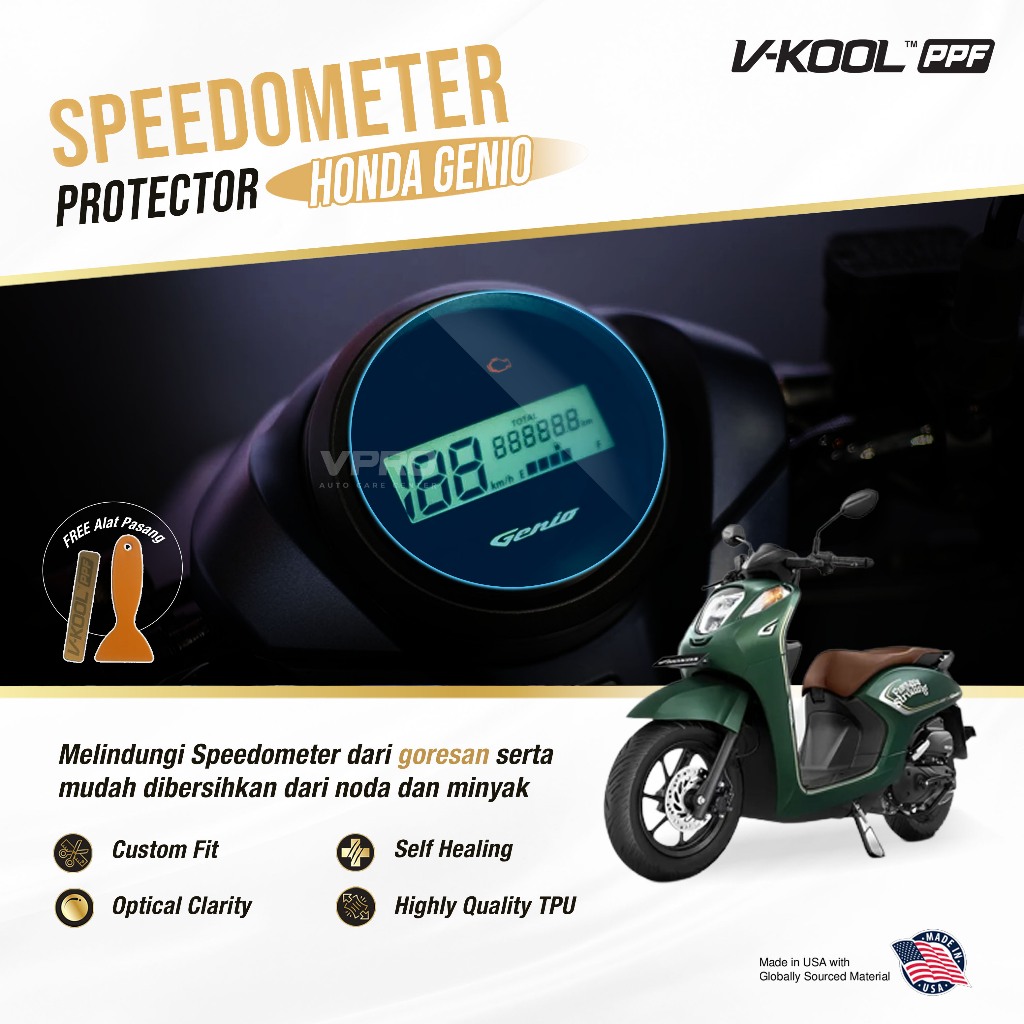 Jual VKOOL PPF Speedometer Motor Honda Genio | Anti Gores Motor ...