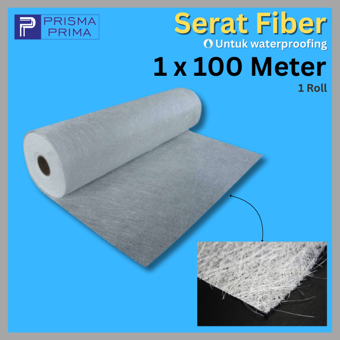 Jual Serat Fiber Cat Waterproofing Fiberglass Matt Panjang 1 Roll Rol ...