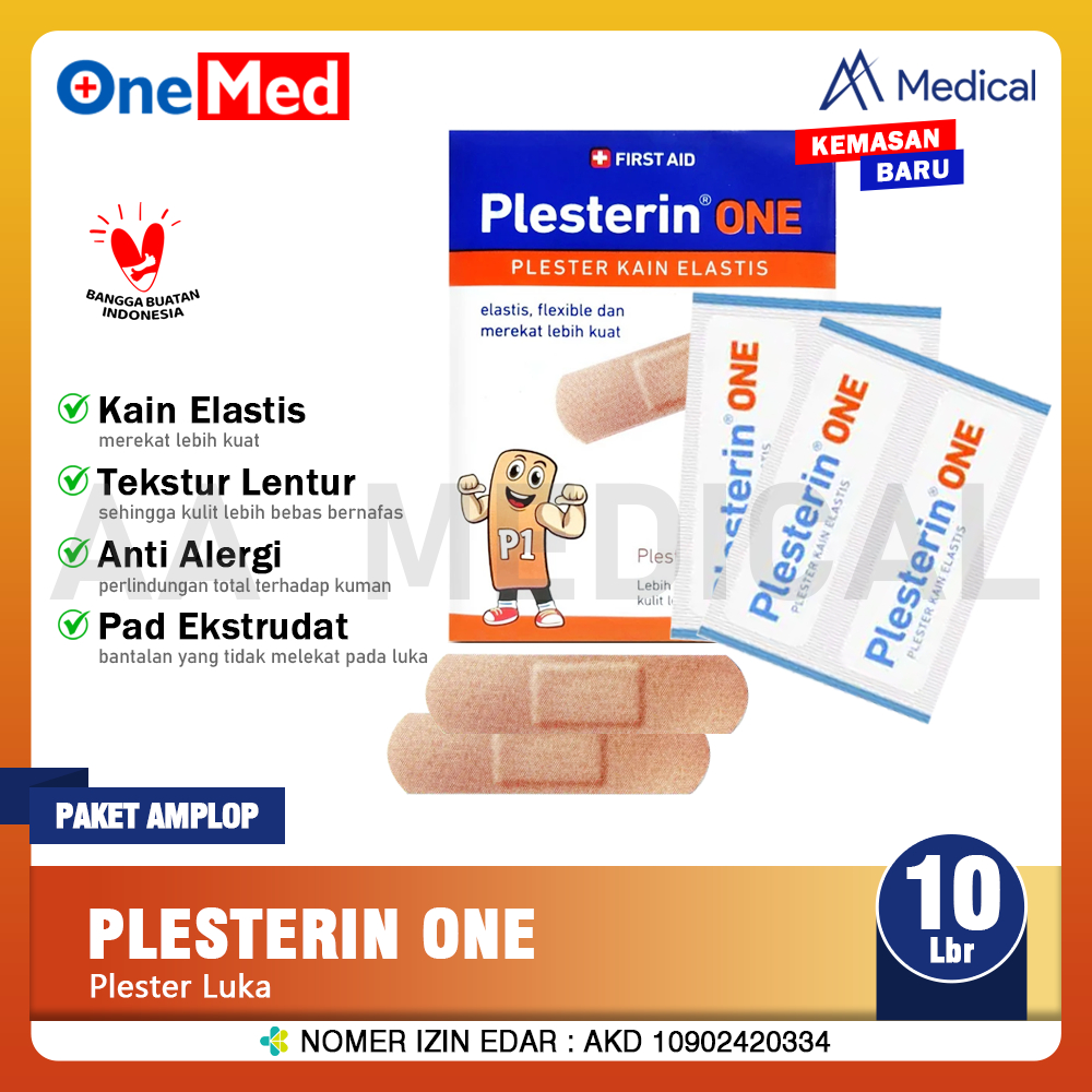 Jual ONEMED Plesterin One Kain Elastis Cokelat Pester Luka Amplop Isi 10 Pcs | Shopee Indonesia