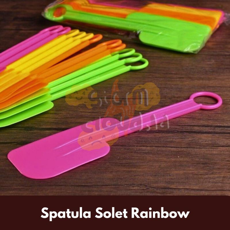 Jual Spatula Solet Rainbow Plastik Tahan Panas Tebal | Shopee Indonesia