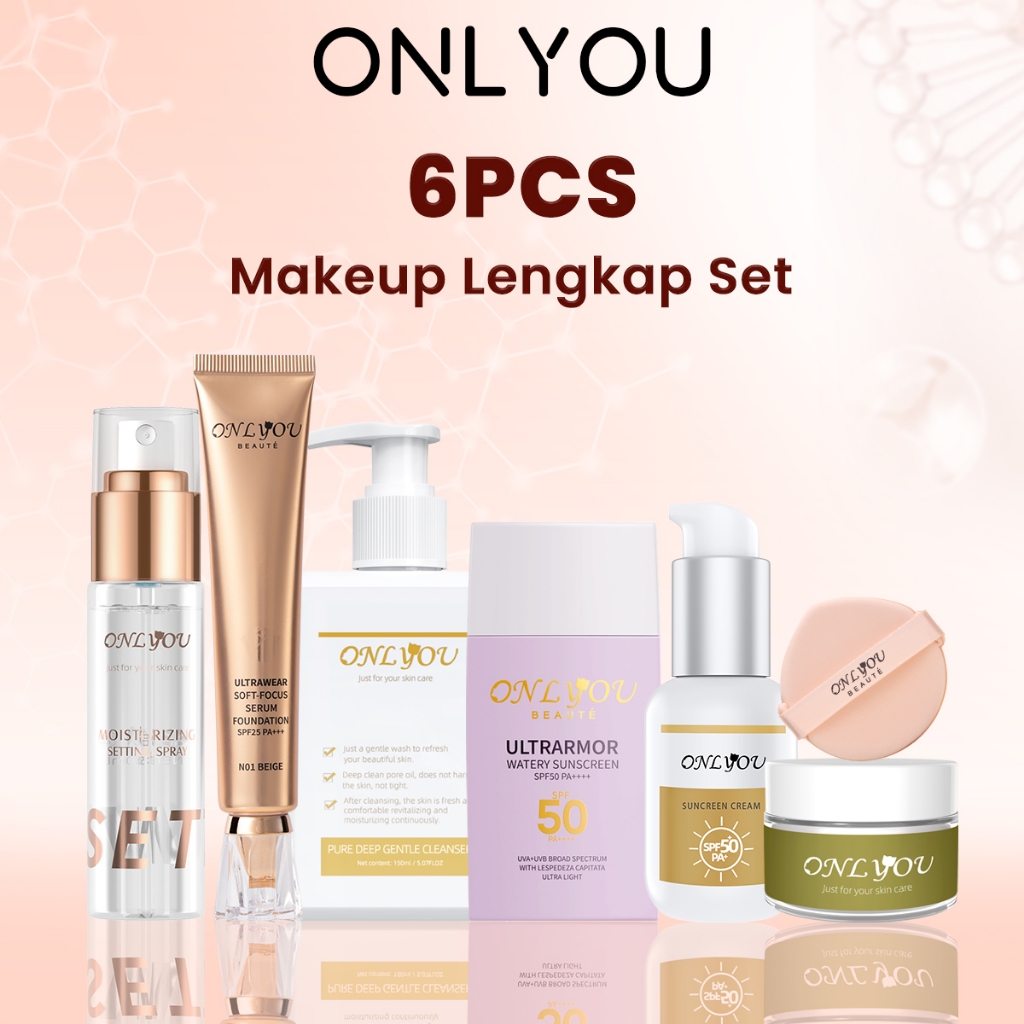 Jual ONLYOU Set Makeup Lengkap 6PCS ONLYOU Serum Foundation Dan Amino ...