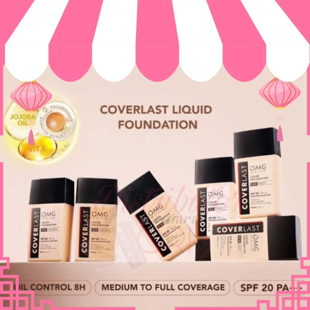 Jual OMG CoverLast Liquid Foundation Alas Bedak | Oh My Glam | SPF 20 ...