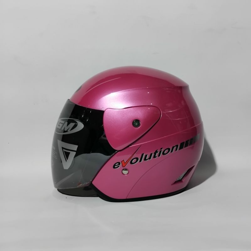 Jual HELM GM EVOLUTION POLOS PINK KACA PELANGI 100% ORIGINAL | Shopee ...