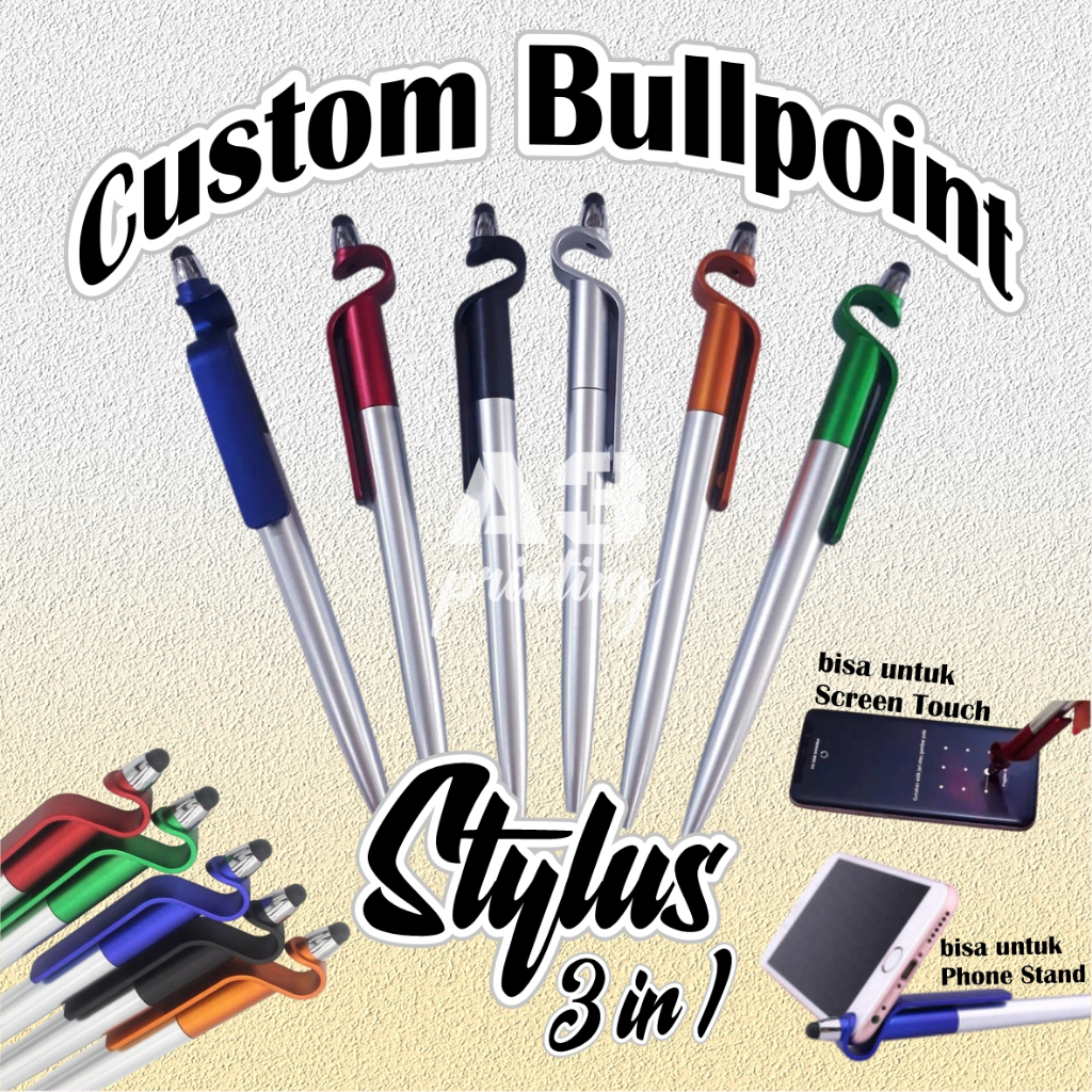 Jual Souvenir Pulpen bulpoin pen bulpen promosi stylus 3in1 custom ...