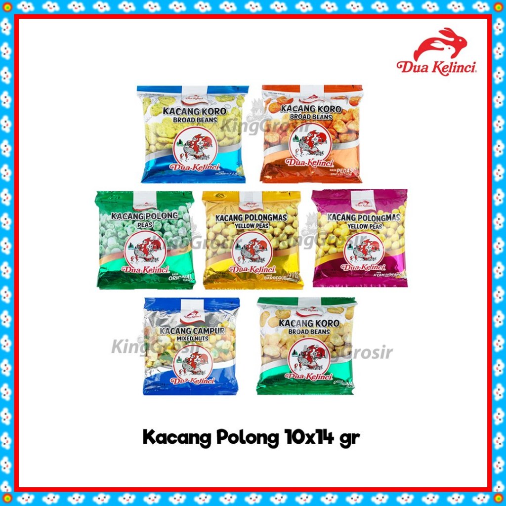 Jual Dua Kelinci Kacang Renceng isi 10 sachet / Kacang Campur / Kacang ...