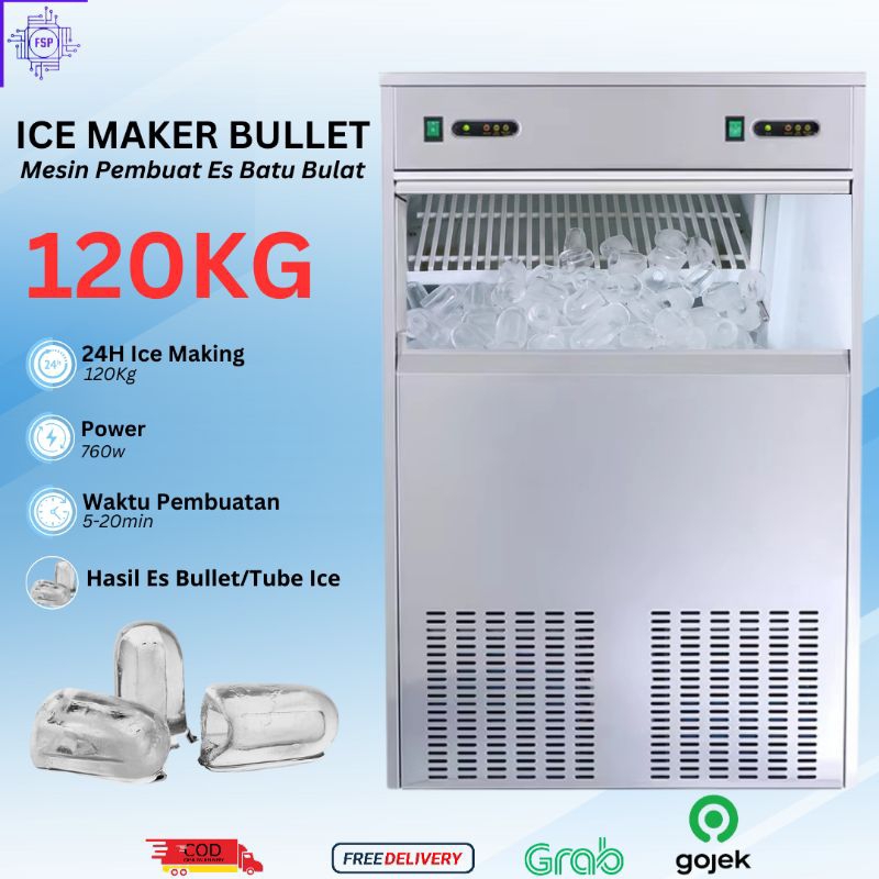 Jual Ice Tube Maker IM-120 Bullet Ice Machine 120kg/24jam Mesin Es Batu ...