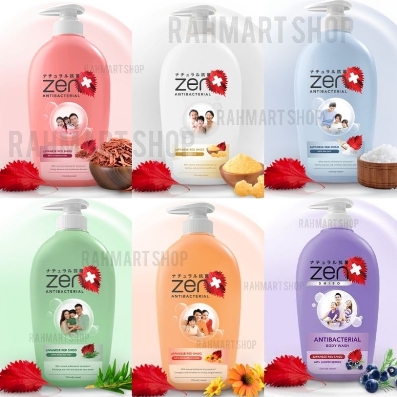 Jual Zen Antibacterial Body Wash Pump 500 ML / 480ml Sabun Cair Botol ...