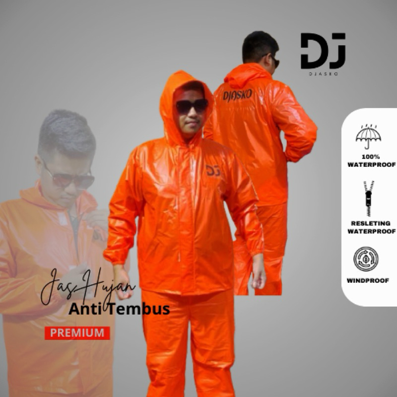 Jual Jas Hujan Raincoat DJASKO PVC Full Press Waterproof Seam Seal ...