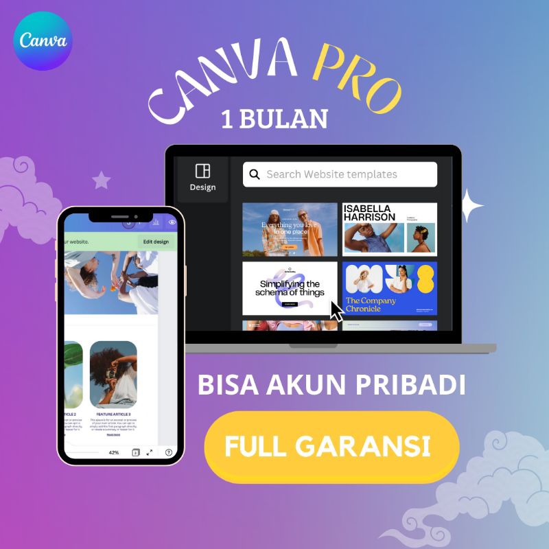 Jual Canva Pro 1 Tahun Full Garansi Untuk Desain Promosi, Editing, Logo, Konten Sosmed, Poster ...