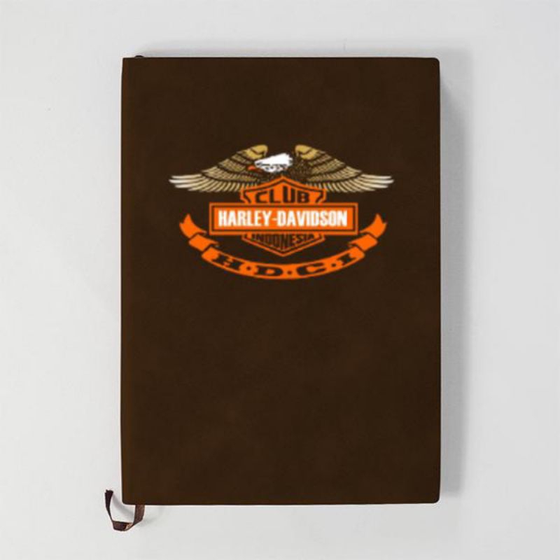 Jual HDCI Logo Harley Davidson Notebook Retro Kulit A5 Custom | Shopee ...