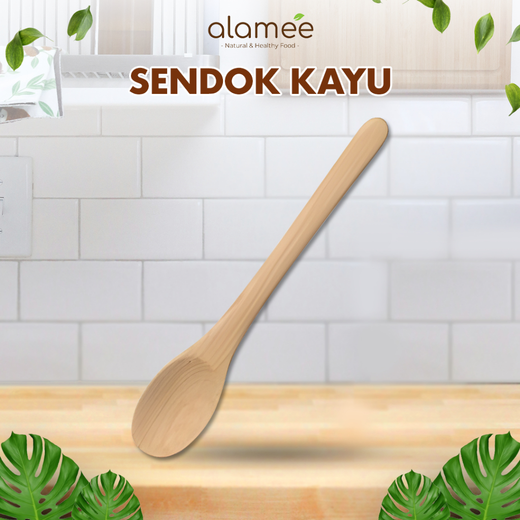 Jual ALAMEE Sendok Makan Kayu Garpu Makan Kayu Gase Kayu Spork Sendok ...