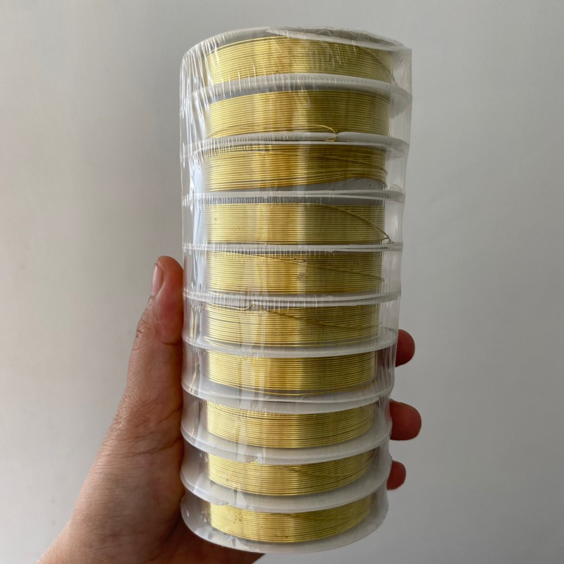 Jual KAWAT WIRE COPPER UNTUK AKSESORIS WARNA GOLD | Shopee Indonesia