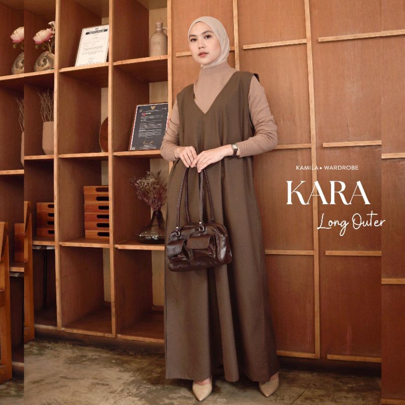 Jual Kamila - KARA LONG OUTER || Overall Long Outer Tanpa Lengan Chic Casual | Shopee Indonesia
