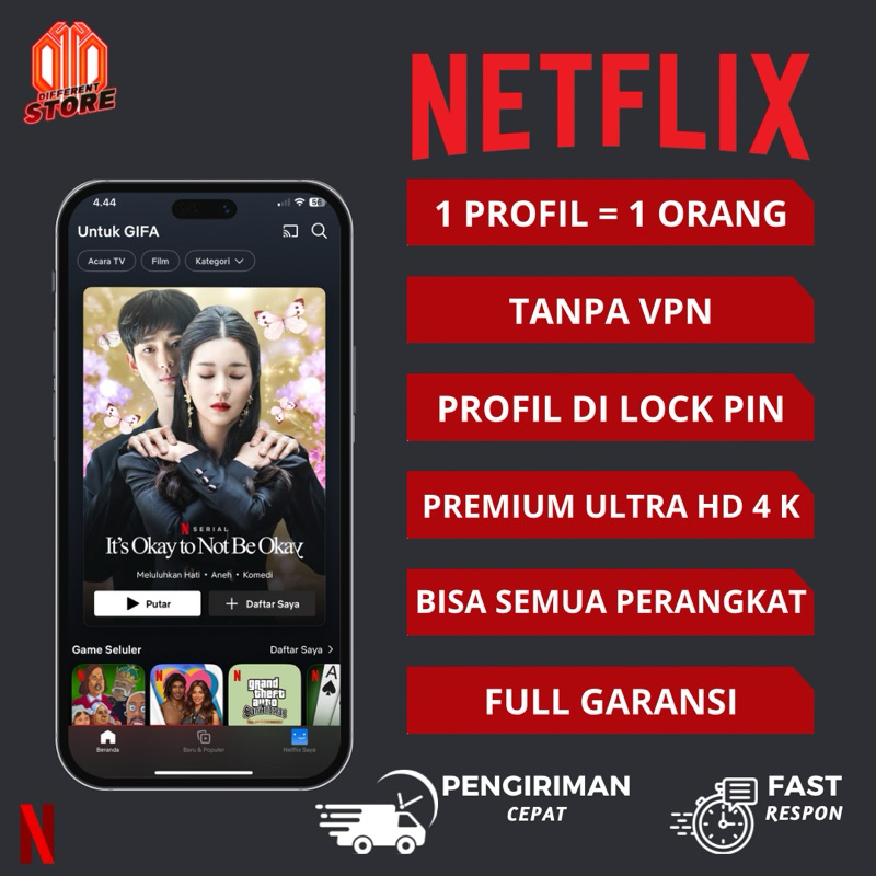 Jual NETFLIX 1 BULAN SHARING FULL GARANSI DAN AMANAH | Shopee Indonesia