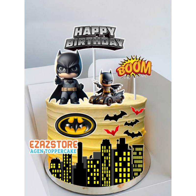 Jual topper Batman, topper cake, hiasan kue ulang tahun topper karakter ...