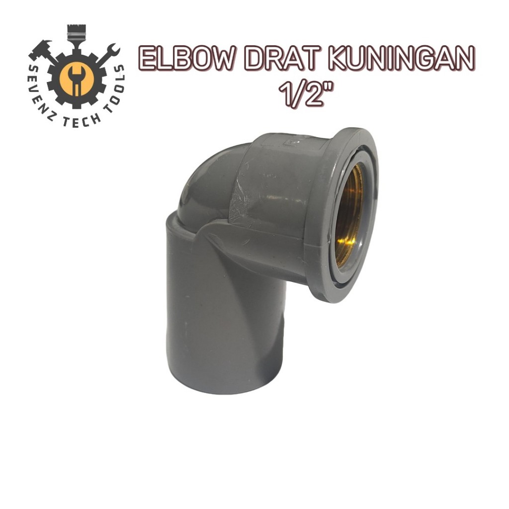 Jual KDD KUNINGAN 1/2" RUSH KNIE/ELBOW DRAT DALAM KUNINGAN 1/2" AW SAMBUNGAN FITTING PVC ...