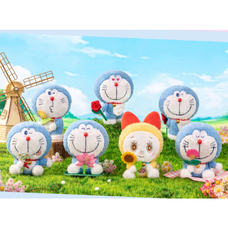 Jual LDCX Doraemon - Flower Language Series Plush Keychain - Blind box ...