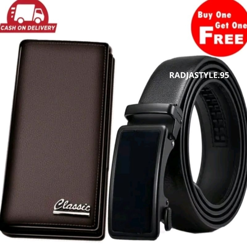 Jual FREE DOMPET Gesper Kulit kasual fashion pria kerja sabuk otomatis ...