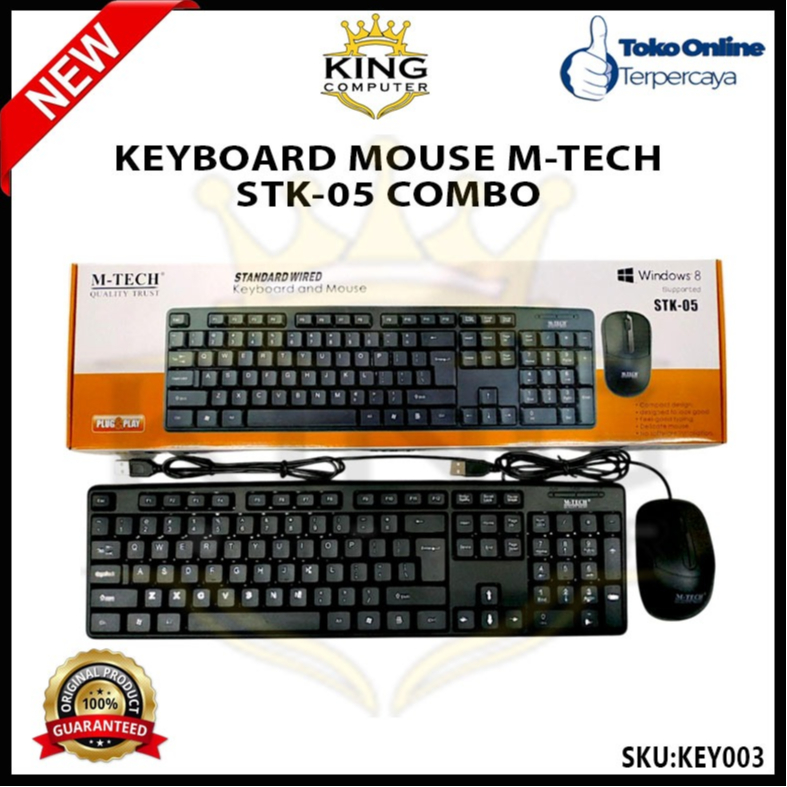 Jual PAKET KEYBOARD MOUSE USB M-TECH STK-05 COMBO | Shopee Indonesia