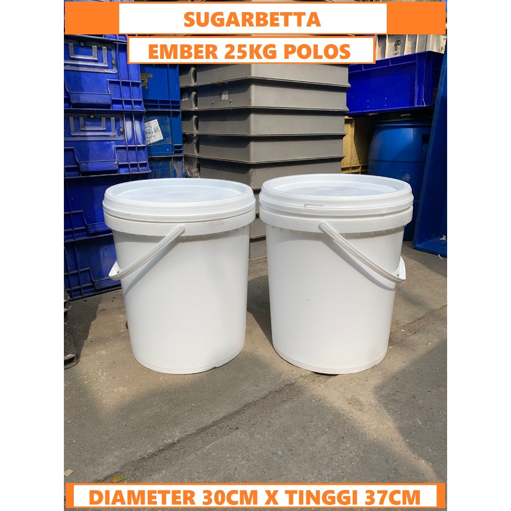 Jual ember plastik 25kg / ember polos 25kg / ember bekas biru polos ...