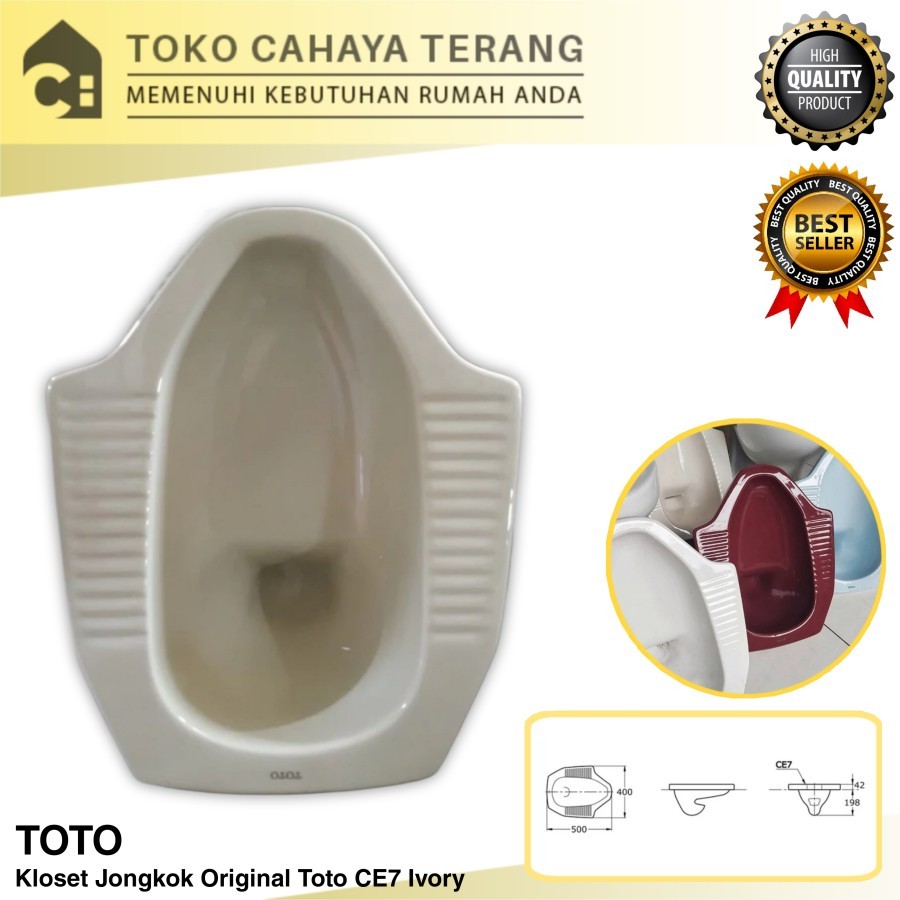 Jual Kloset Jongkok Toto CE7 Ivory / Kloset Jongkok Original Toto ...