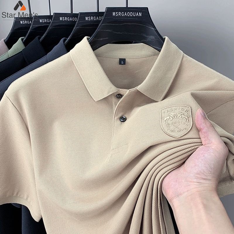 Jual Kaos Polo Pria Oversized/baju kaos kerah pria/Kemeja Pria Lengan ...