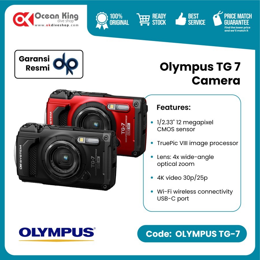 Jual Underwater Camera Olympus Tough TG-7 TG7 Kamera Diving Selam OM System | Shopee Indonesia